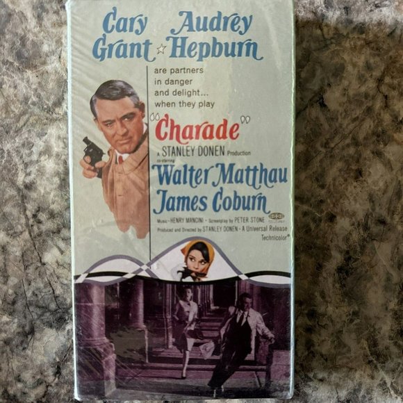 Media | Charade Vhs Video Tape Cary Grant And Audrey Hepburn 1963 Movie ...